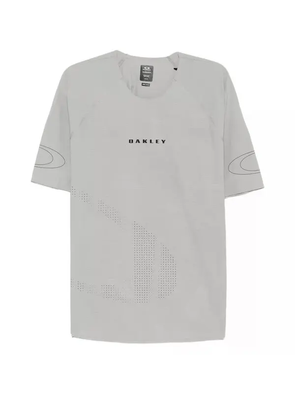 Oakley Seeker Whip Logo-print Raglan-sleeve T-shirt - Grey