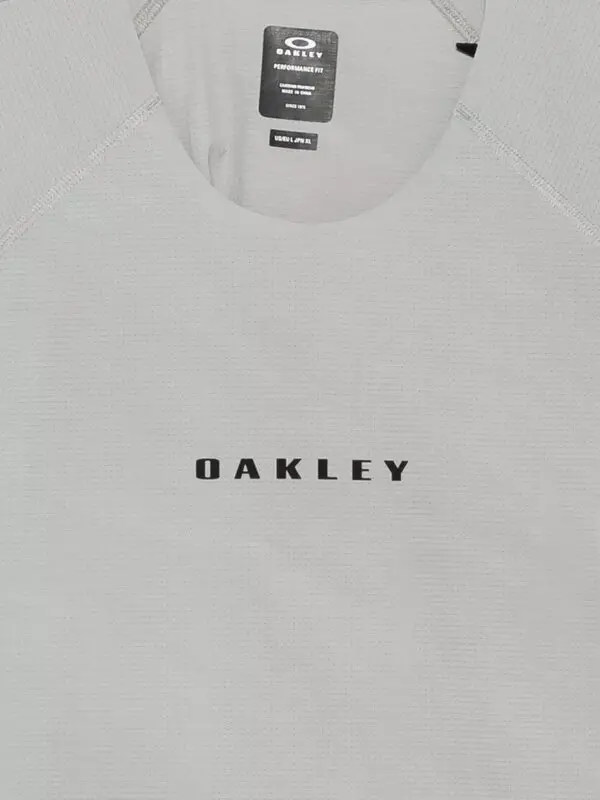 Oakley Seeker Whip Logo-print Raglan-sleeve T-shirt - Grey