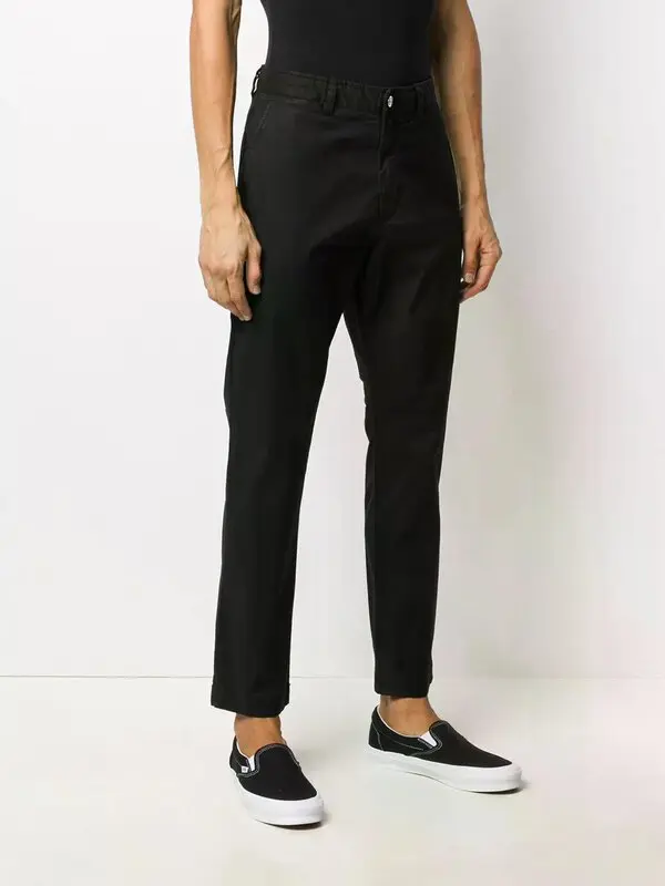 DIESEL® Cropped Slim-fit Stretch-cotton Trousers - Black