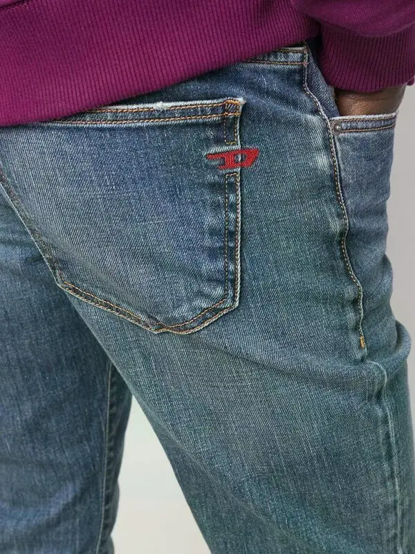 DIESEL® Slim-cut Mid-wash Jeans - Blue