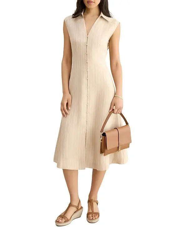 HOBBS LONDON Sleeveless Collared Midi Dress