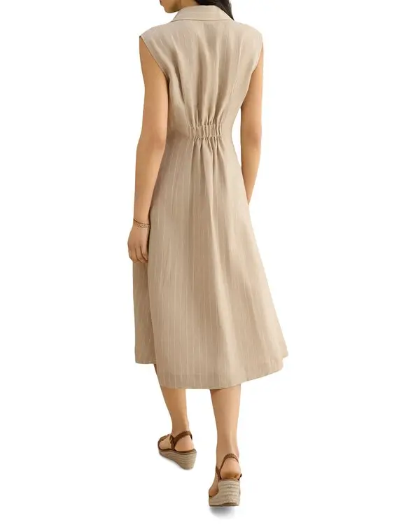 HOBBS LONDON Sleeveless Collared Midi Dress