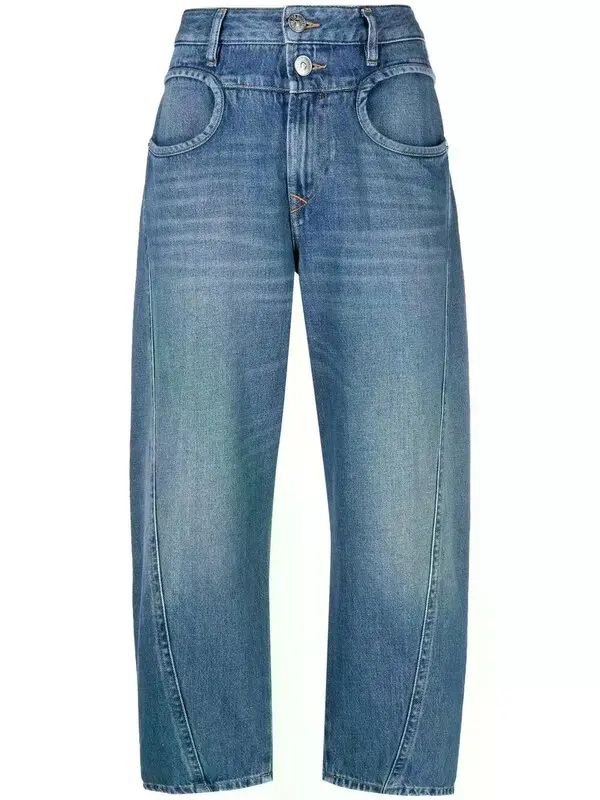 DIESEL® High-rise Cropped Straight-leg Trousers