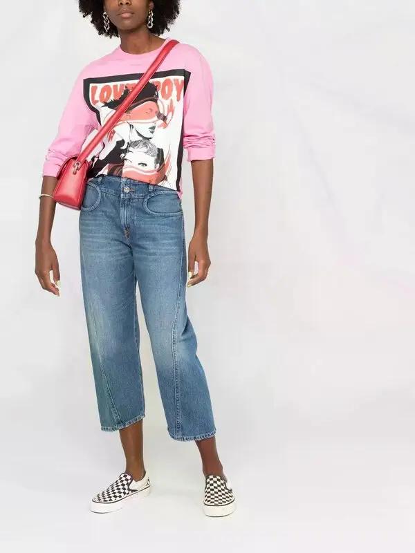 DIESEL® High-rise Cropped Straight-leg Trousers