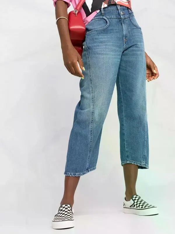 DIESEL® High-rise Cropped Straight-leg Trousers