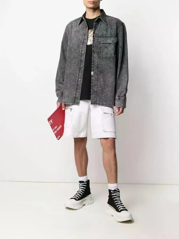 DIESEL® Grey Marbled Effect Denim Jacket