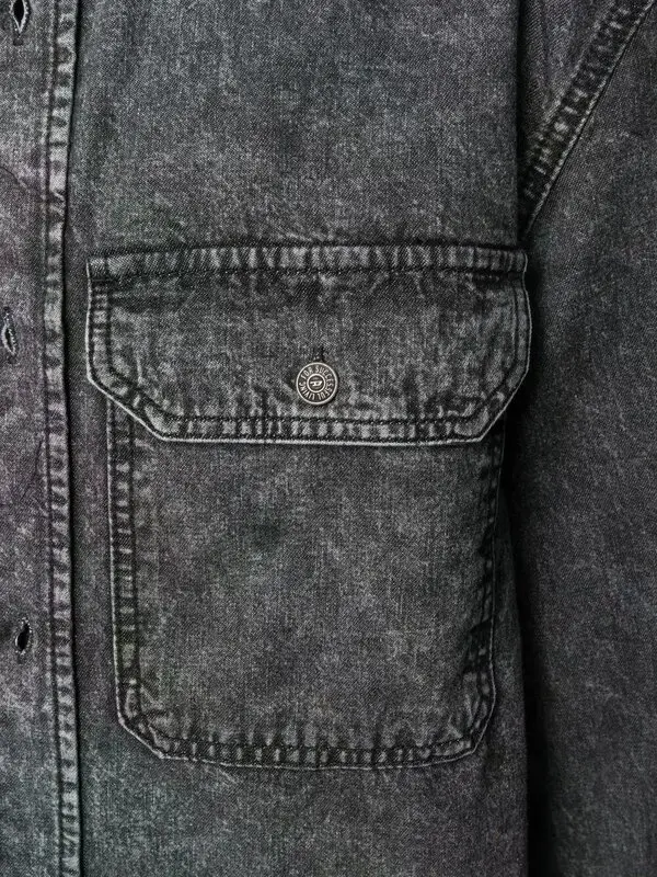 DIESEL® Grey Marbled Effect Denim Jacket