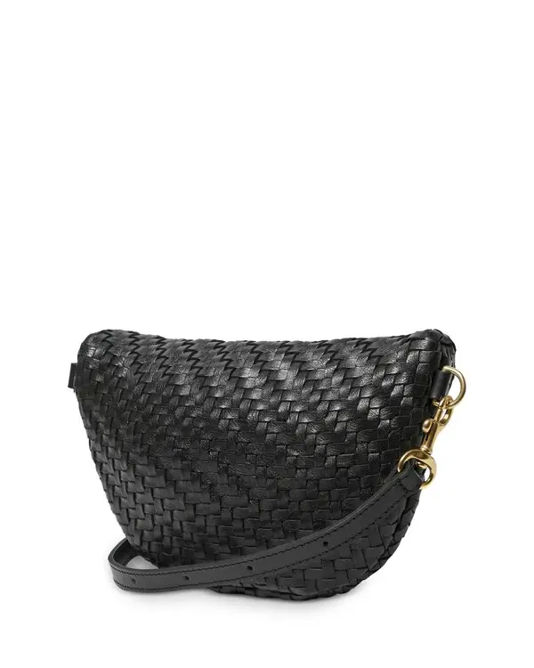 Clare V. Petite Woven Leather Fanny Pack