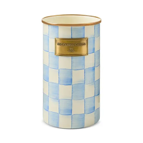 MACKENZIE-CHILDS Check Utensil Holder - Sky