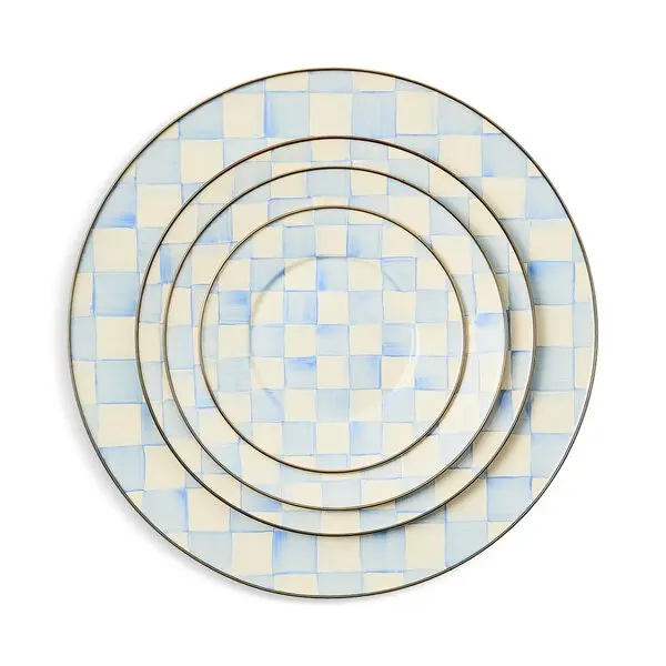 MACKENZIE-CHILDS Check Serving Platter - Sky