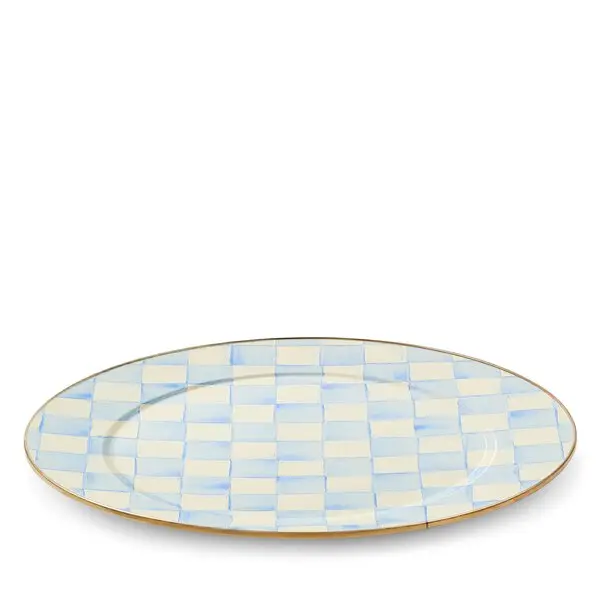 MACKENZIE-CHILDS Check Serving Platter - Sky