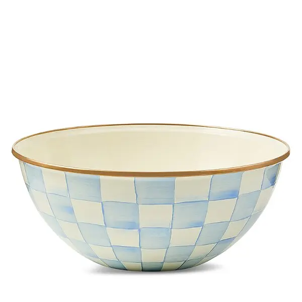 MACKENZIE-CHILDS Check Large Everyday Bowl - Sky