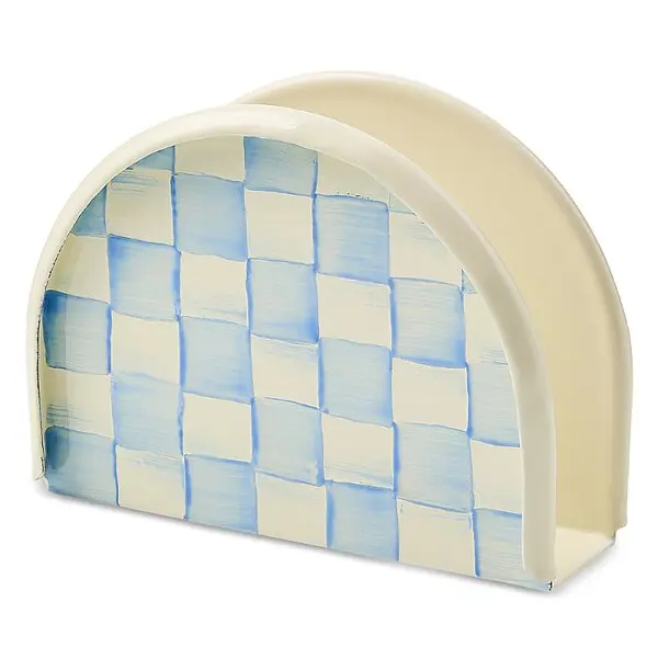 MACKENZIE-CHILDS Check Napkin Holder - Sky