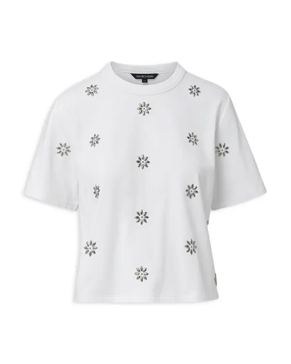 Veronica Beard Embellished Cotton T-shirt