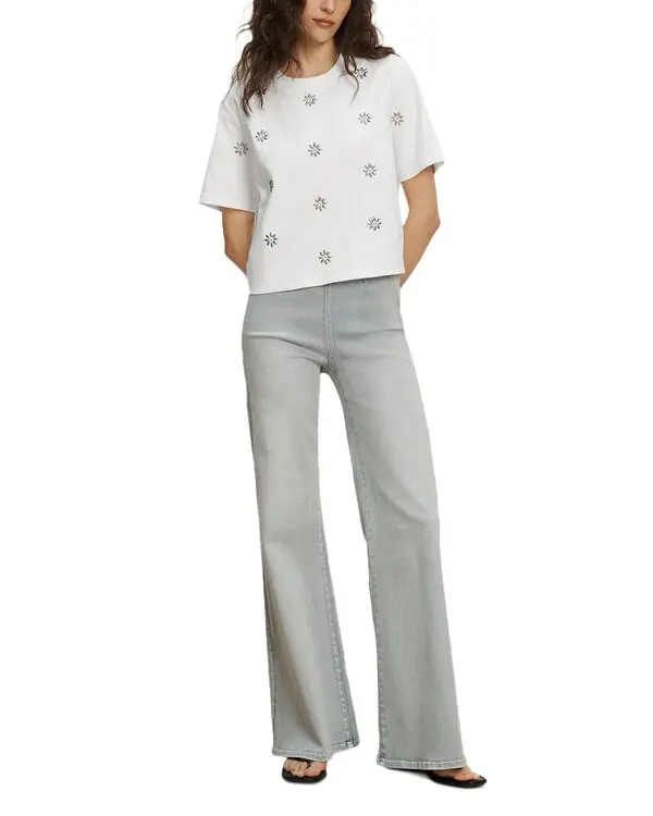 Veronica Beard Embellished Cotton-blend T-shirt