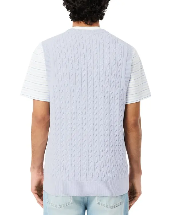 Lacoste Cable Knit V-neck Sweater Vest - Phoenix