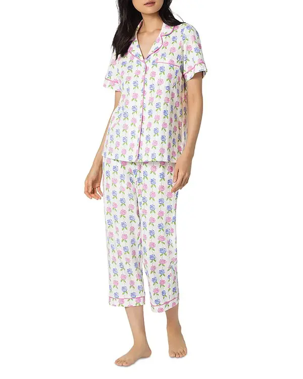 BEDHEAD PAJAMAS Short Sleeve Classic Stretch Jersey Cropped Pajama Set - Cottage Parlor