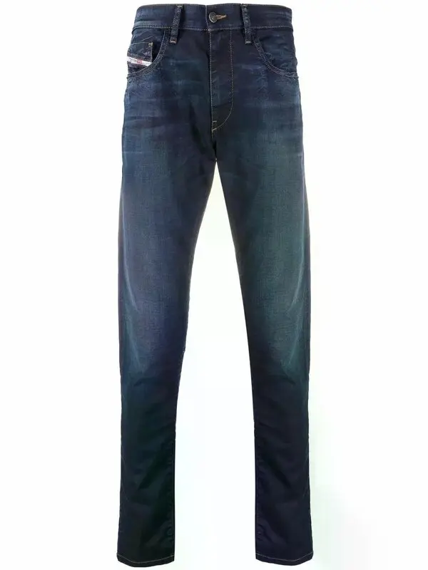 DIESEL® D-strukt Mid-rise Straight-leg Jeans - Blue
