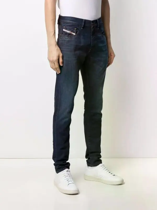 DIESEL® D-strukt Mid-rise Straight-leg Jeans - Blue