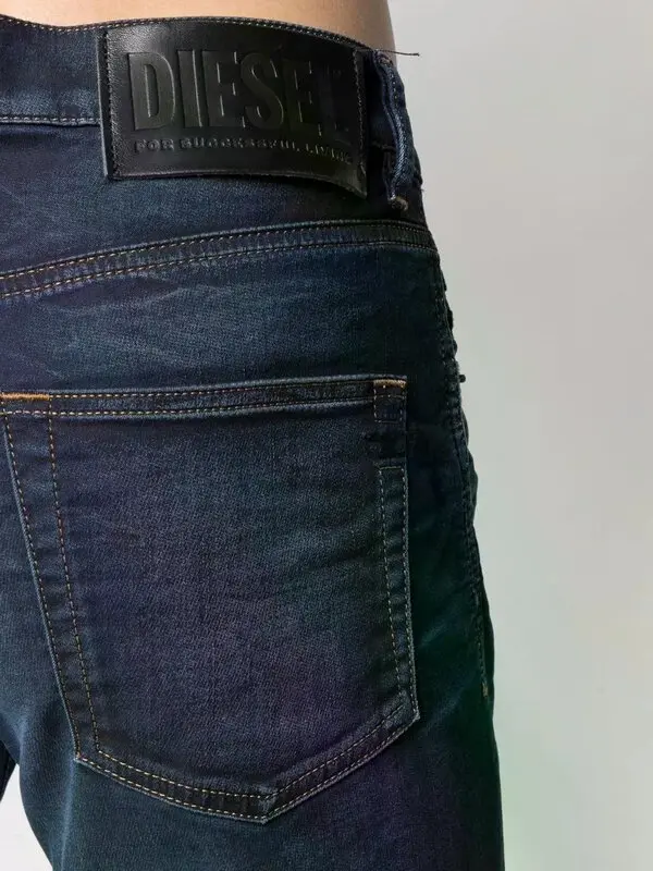 DIESEL® D-strukt Mid-rise Straight-leg Jeans - Blue