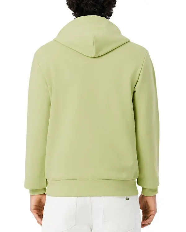 Lacoste Cotton Fleece Hoodie With Logo - Green