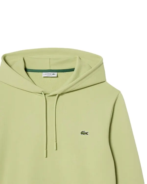 Lacoste Cotton Fleece Hoodie With Logo - Green