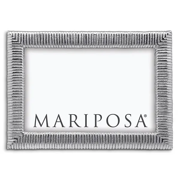 MARIPOSA Woven Look Frame, 4 X 6 - Silver