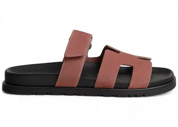 Hermès Chypre Sandal In Suede Goatskin - Rose Antique