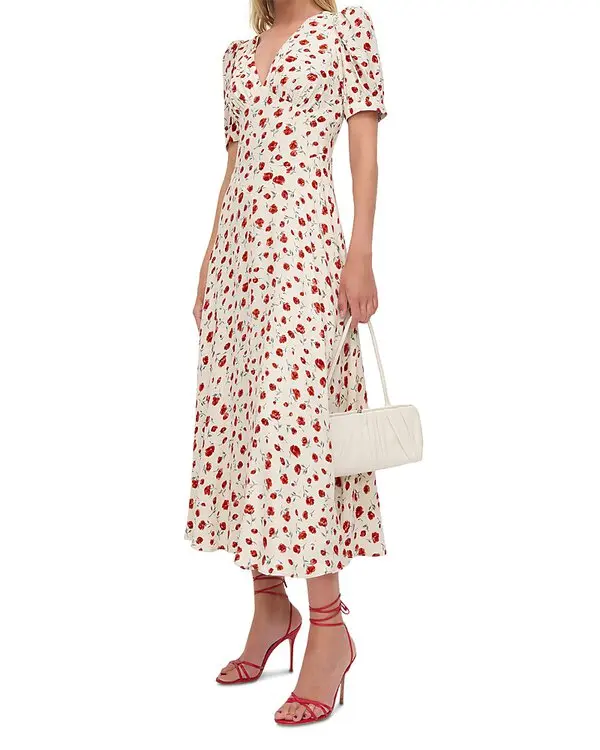 REFORMATION Naira Printed Midi Dress