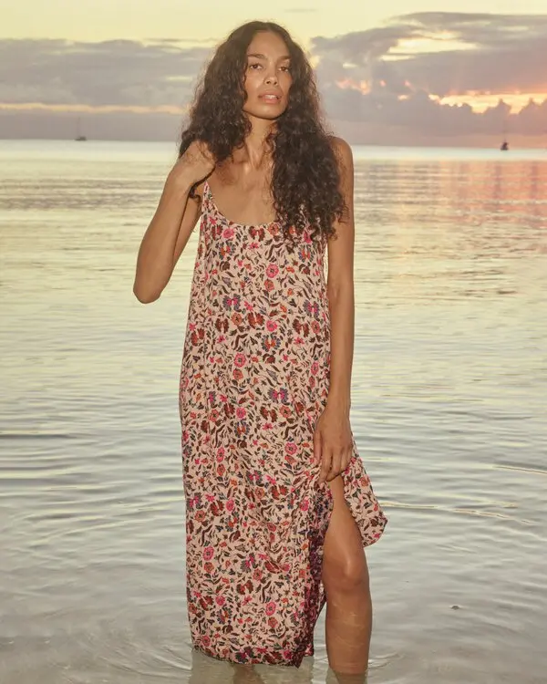 Natalie Martin Heather Floral Maxi Slip Dress