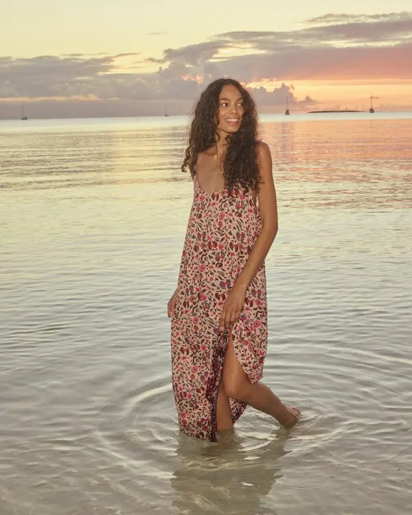 Natalie Martin Heather Floral Maxi Slip Dress