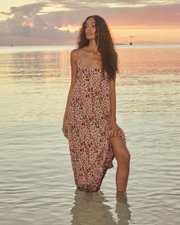 Natalie Martin Heather Floral Maxi Slip Dress