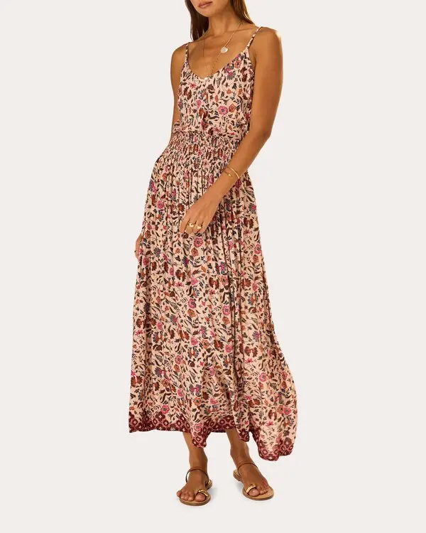 Natalie Martin Bella Floral Smocked Maxi Skirt