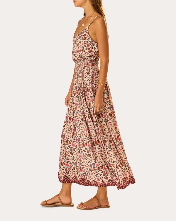 Natalie Martin Bella Floral Smocked Maxi Skirt