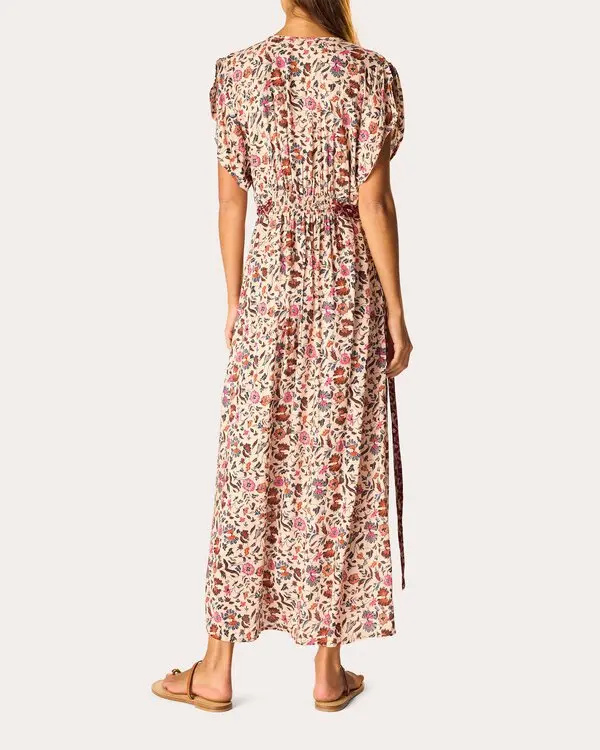 Natalie Martin Monica Floral V-neck Maxi Dress - Multicolor