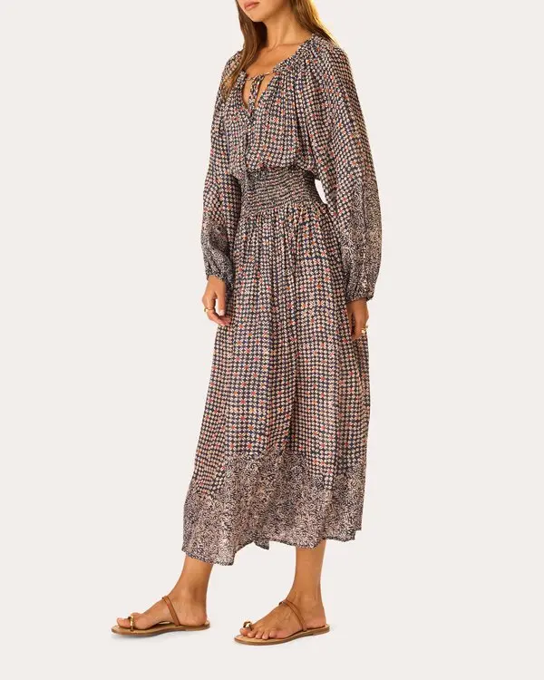 Natalie Martin Ashley Floral Tie-neck Top