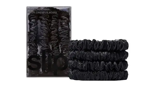 Slip Skinny Elastic Scrunchies Set Of 4 - Black