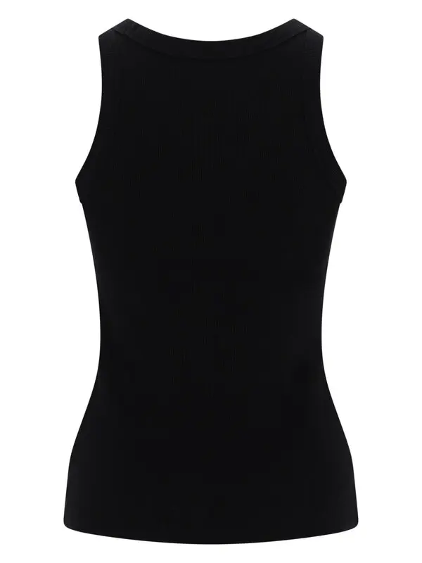 Maison Kitsuné Ribbed Logo Tank Top