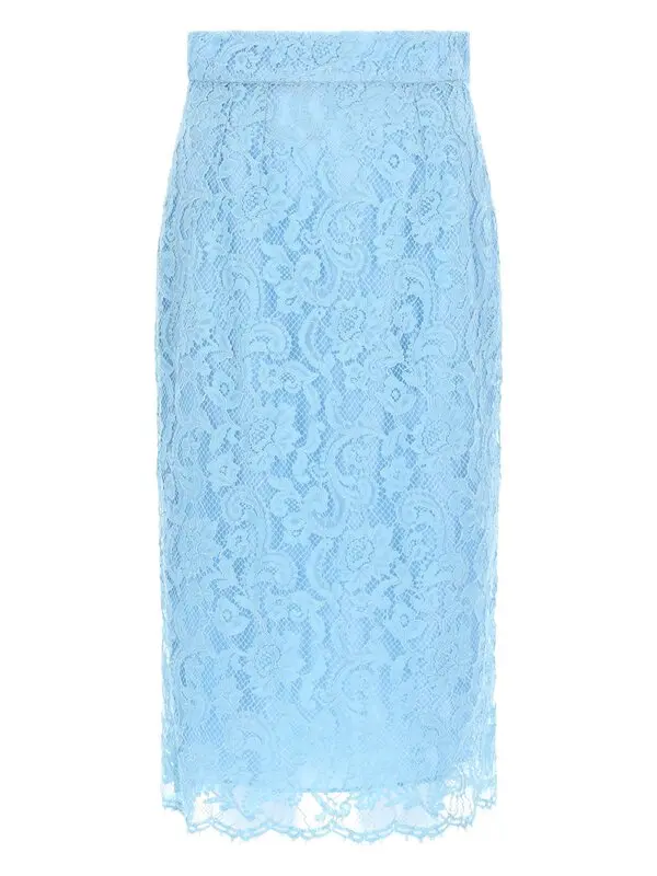 Dolce & Gabbana Lace Pencil Skirt - Azure