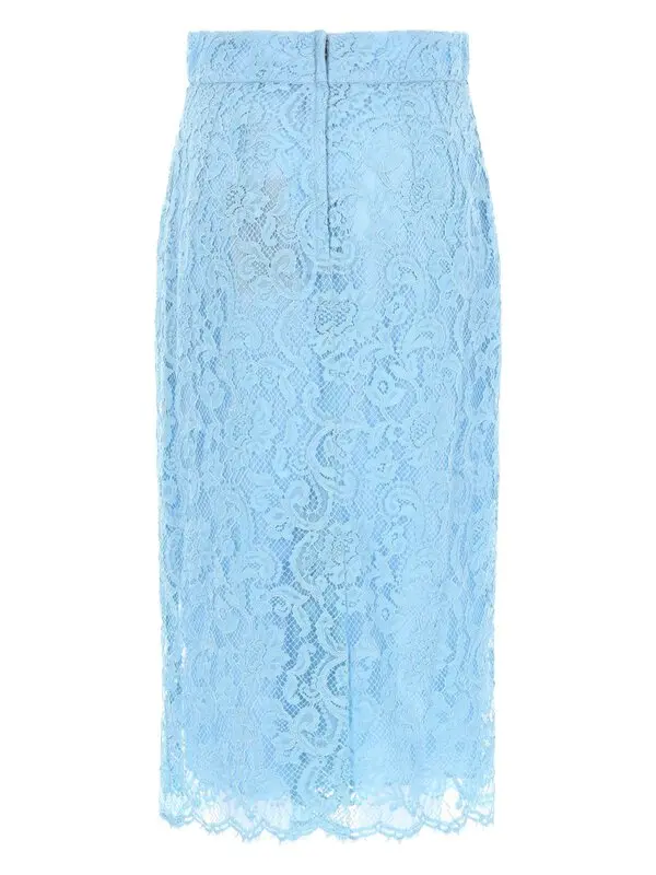 Dolce & Gabbana Lace Pencil Skirt - Azure