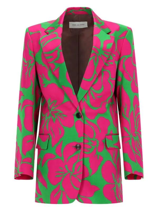 Dries Van Noten Basti" Single-breasted Floral Blazer - Multicolour