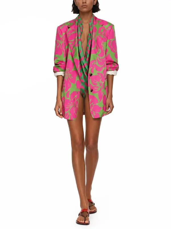 Dries Van Noten Basti" Single-breasted Floral Blazer - Multicolour