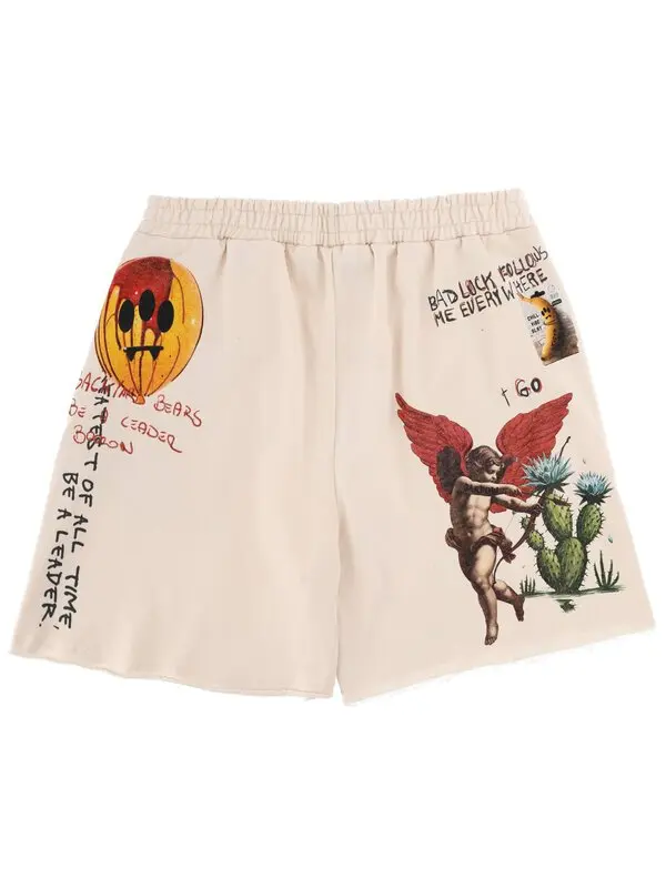 BARROW Printed Shorts - Beige
