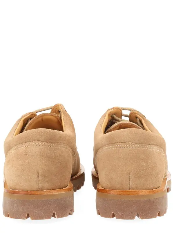 Paraboot Thiers Suede Moc Toe Lace-up Shoes - Beige