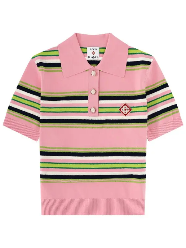 Casablanca Striped Polo Shirt - Multicolour