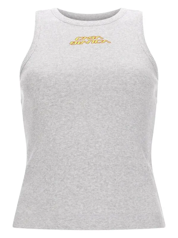 Casablanca Ribbed Logo Tank Top - Grey