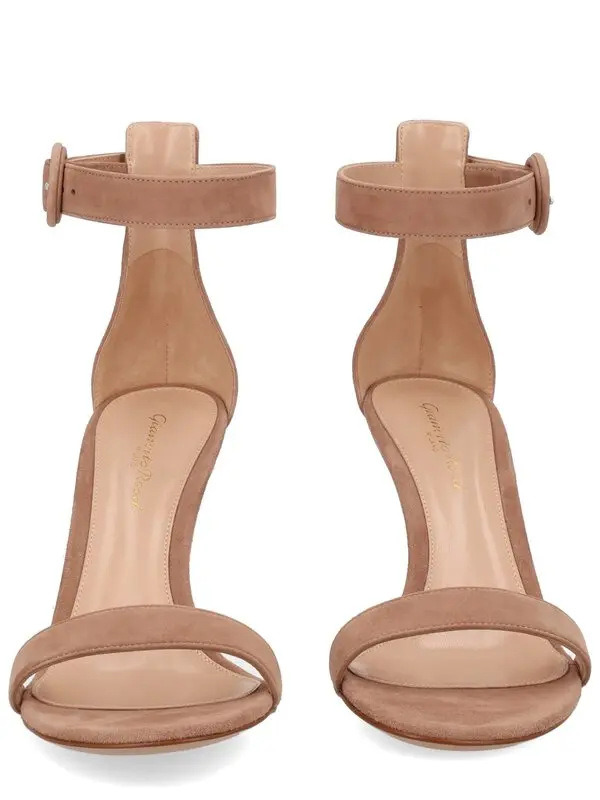 GIANVITO ROSSI Portofino 85 Heeled Sandals - Beige