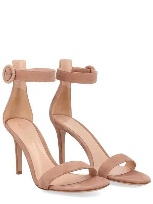 GIANVITO ROSSI Portofino 85 Heeled Sandals - Beige