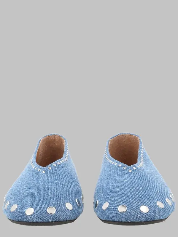 GANNI Ballerina Jenny Flat - Denim