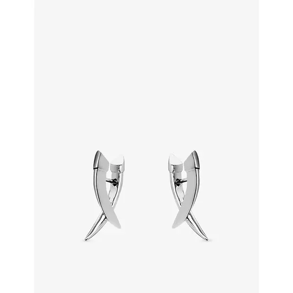 SHAUN LEANE Sabre Cross-over Sterling- Earrings - Silver